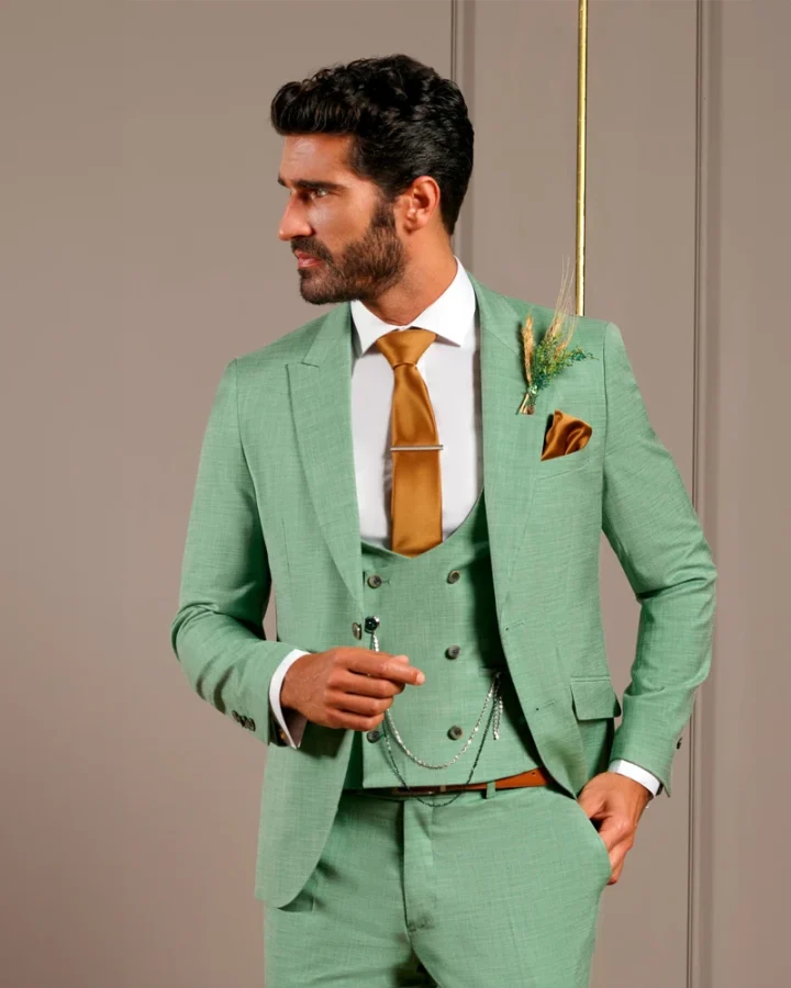 Fato De Noivo Elegante Verde | Linis - Cerimónias, Noivas & Noivos